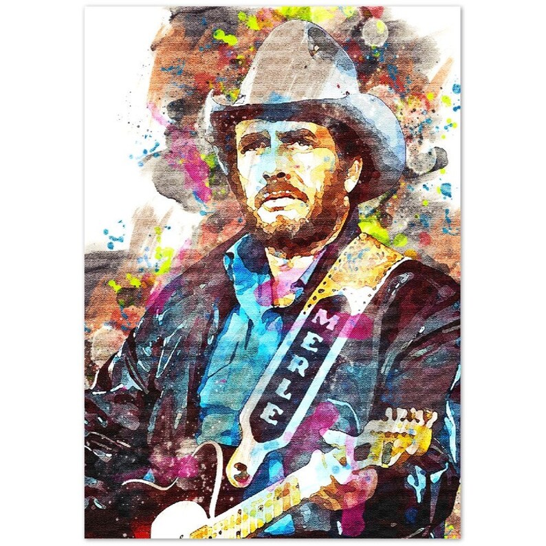 Merle Haggard Art Print Watercolor Painting - Etsy