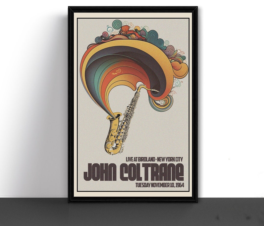 John Coltrane Concert Tour Poster Art Print Birdland New York 1964 ...