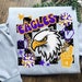 Checkered Eagles PNG: Purple Team Spirit Design (digital Download) - Etsy