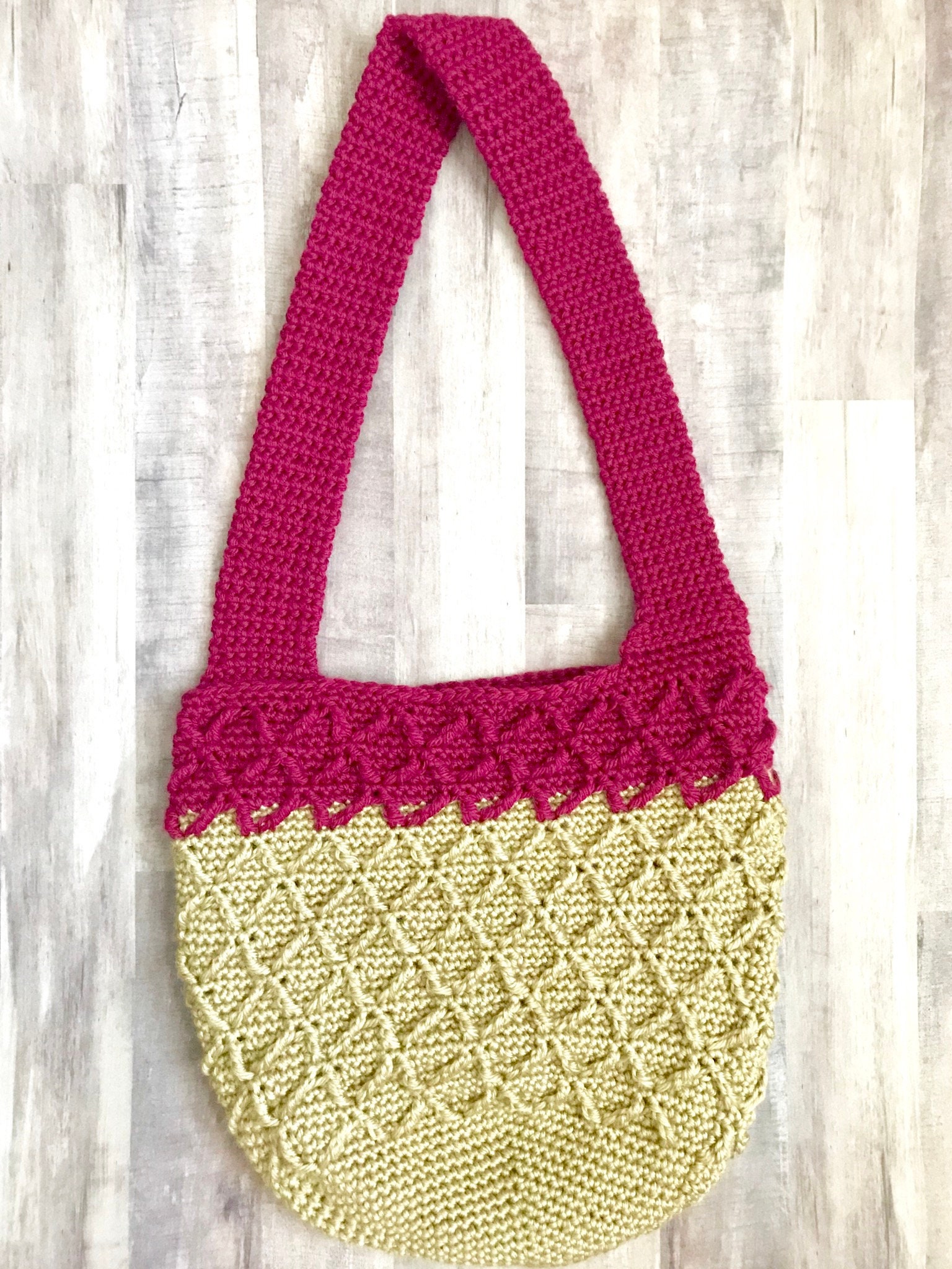 Diamond Cable Bag Crochet Pattern, Crochet Market Bag, Crochet Purse ...