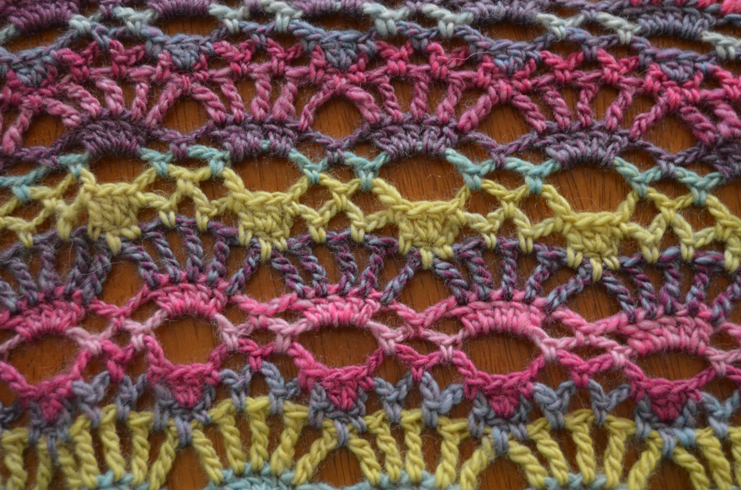 Waves and Rainbows Infinity Scarf Crochet Pattern - Lacy Infinity Scarf ...