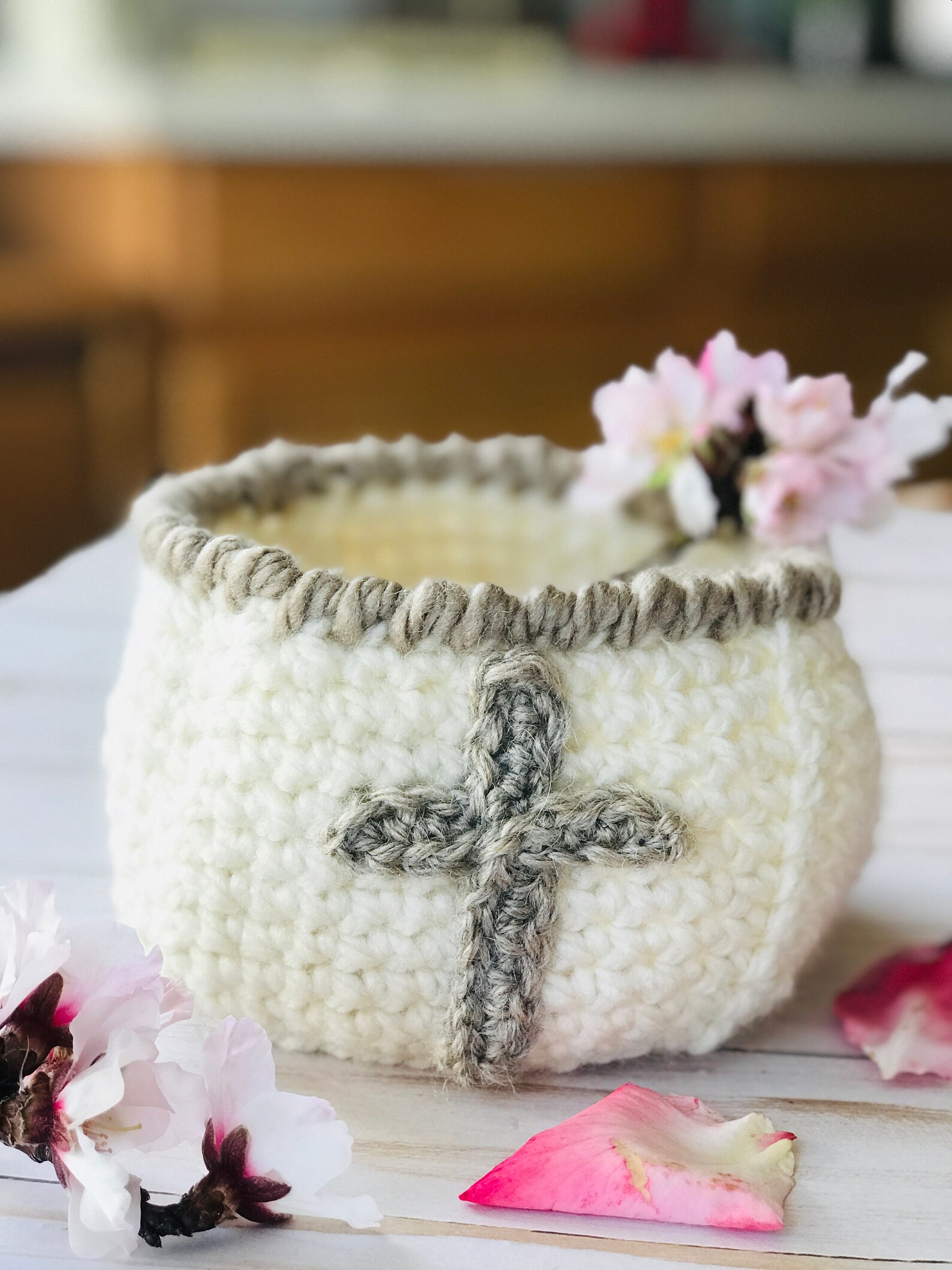 CROCHET CROSS BASKET Pattern Christian Crochet Pattern - Etsy