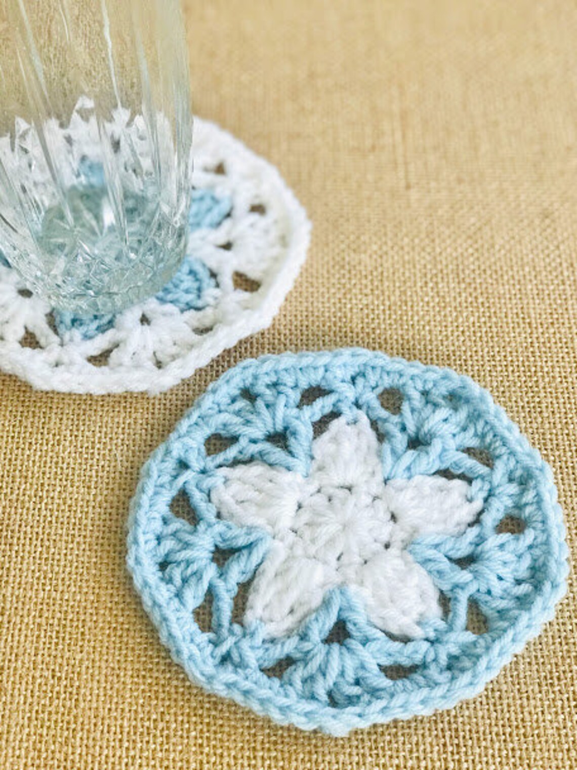 Forget Me Not Coasters Crochet Pattern Crochet Lace | Etsy