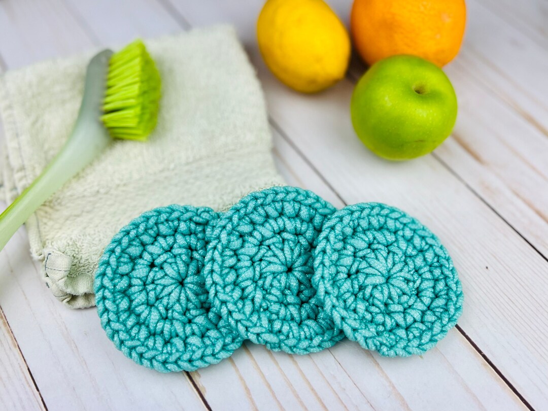 Round Kitchen Scrubby Crochet Pattern, Easy Crochet Scrubbie Pattern ...