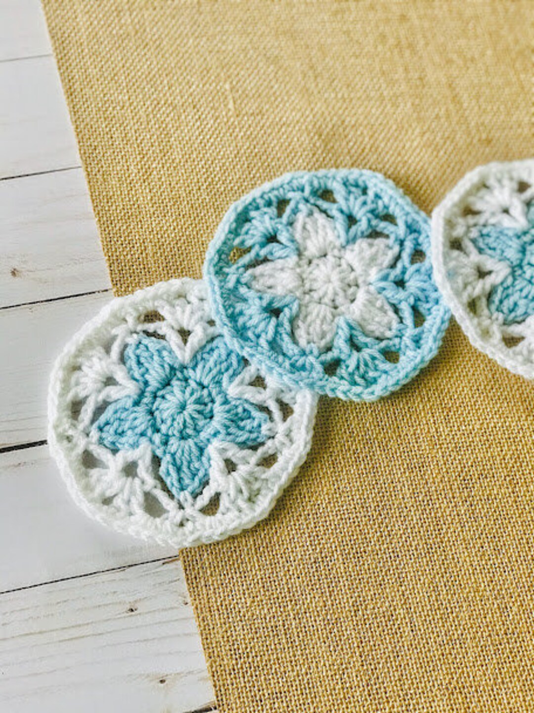 Forget Me Not Coasters Crochet Pattern — Crochet Lace Coasters, Crochet ...