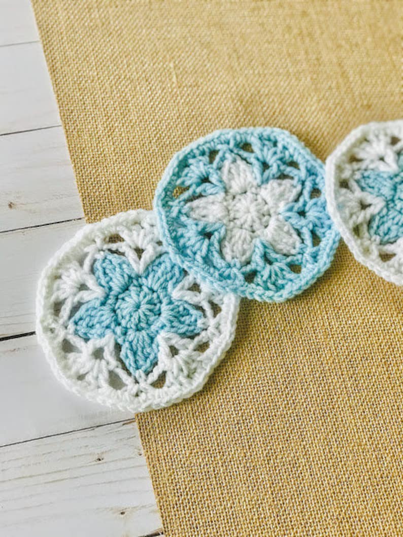 Forget Me Not Coasters Crochet Pattern — Crochet Lace Coasters, Crochet ...