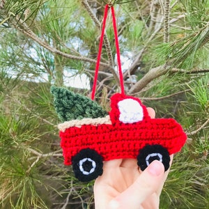 Crochet Red Truck Pattern - Crochet Christmas Gift, Crochet Red Truck ...