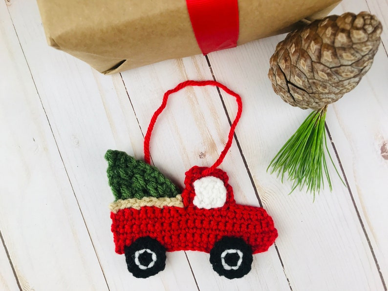 Crochet Red Truck Pattern - Crochet Christmas Gift, Crochet Red Truck ...