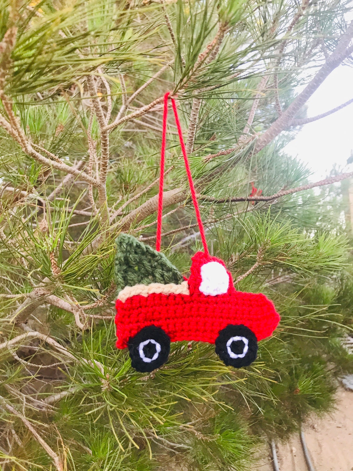 Crochet Red Truck Pattern - Crochet Christmas Gift, Crochet Red Truck ...