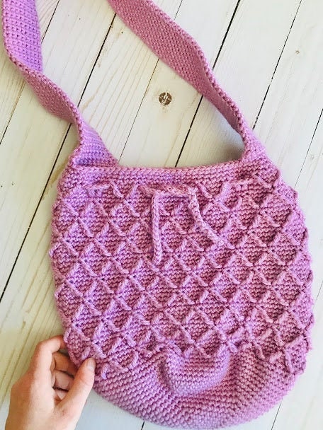 Diamond Cable Bag Crochet Pattern, Crochet Market Bag, Crochet Purse ...