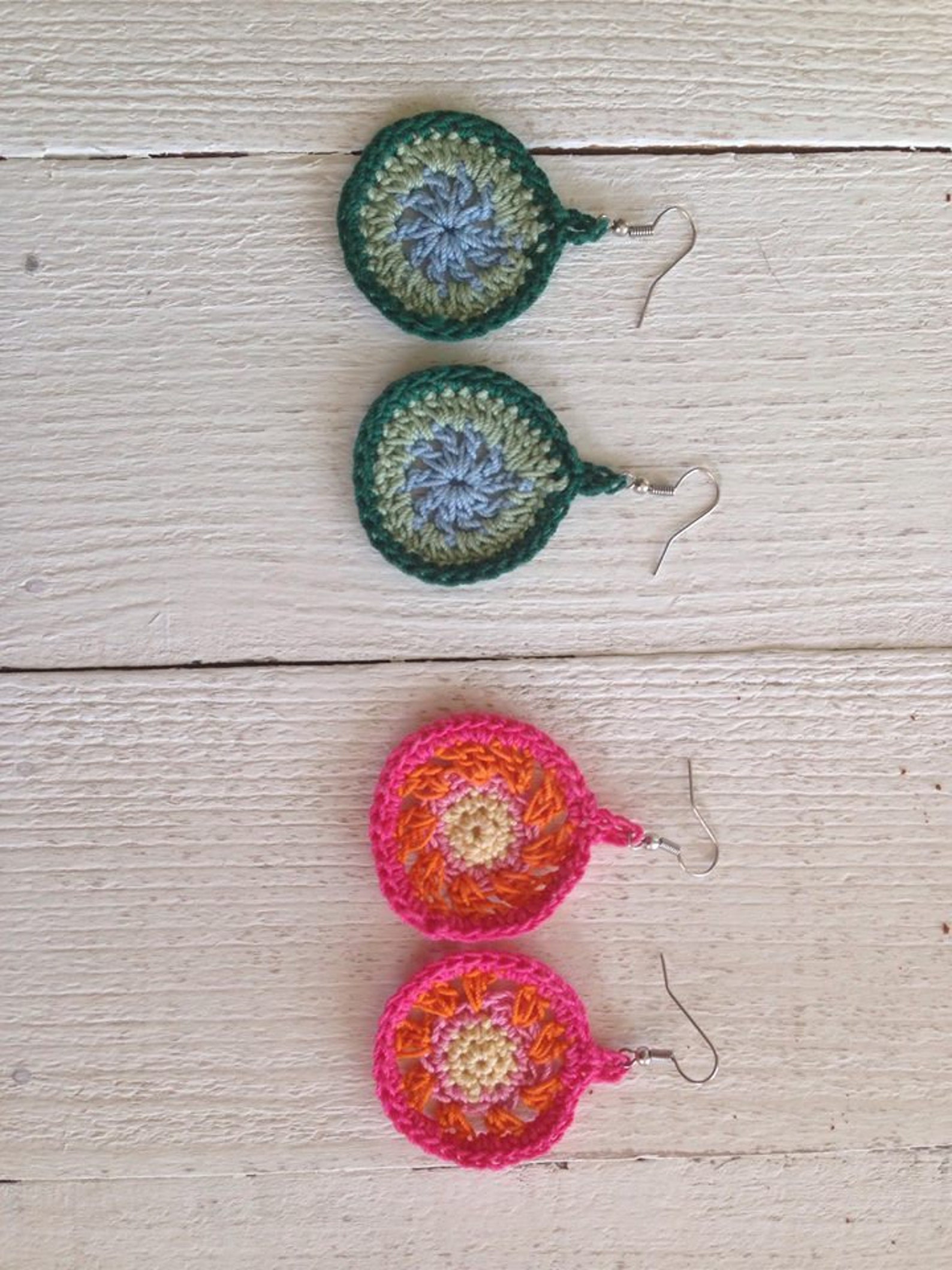 Quick and Easy Crochet Earrings Pattern Summer Crochet | Etsy