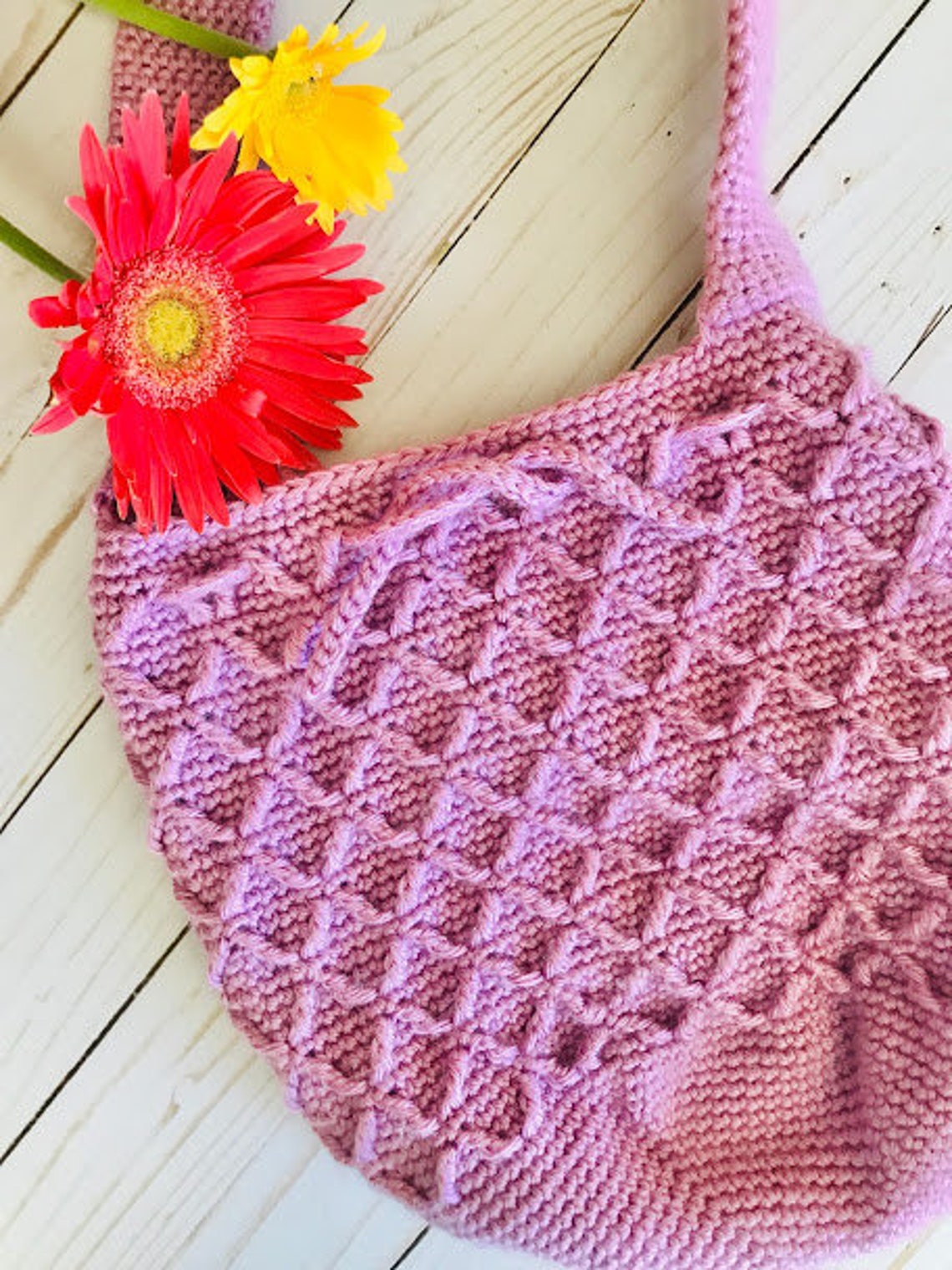 Diamond Cable Bag Crochet Pattern, Crochet Market Bag, Crochet Purse ...