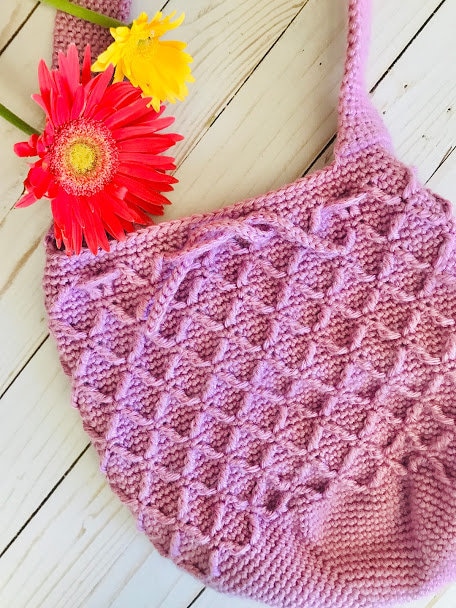 Diamond Cable Bag Crochet Pattern Crochet Market Bag Crochet - Etsy