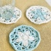 Forget Me Not Coasters Crochet Pattern — Crochet Lace Coasters, Crochet ...