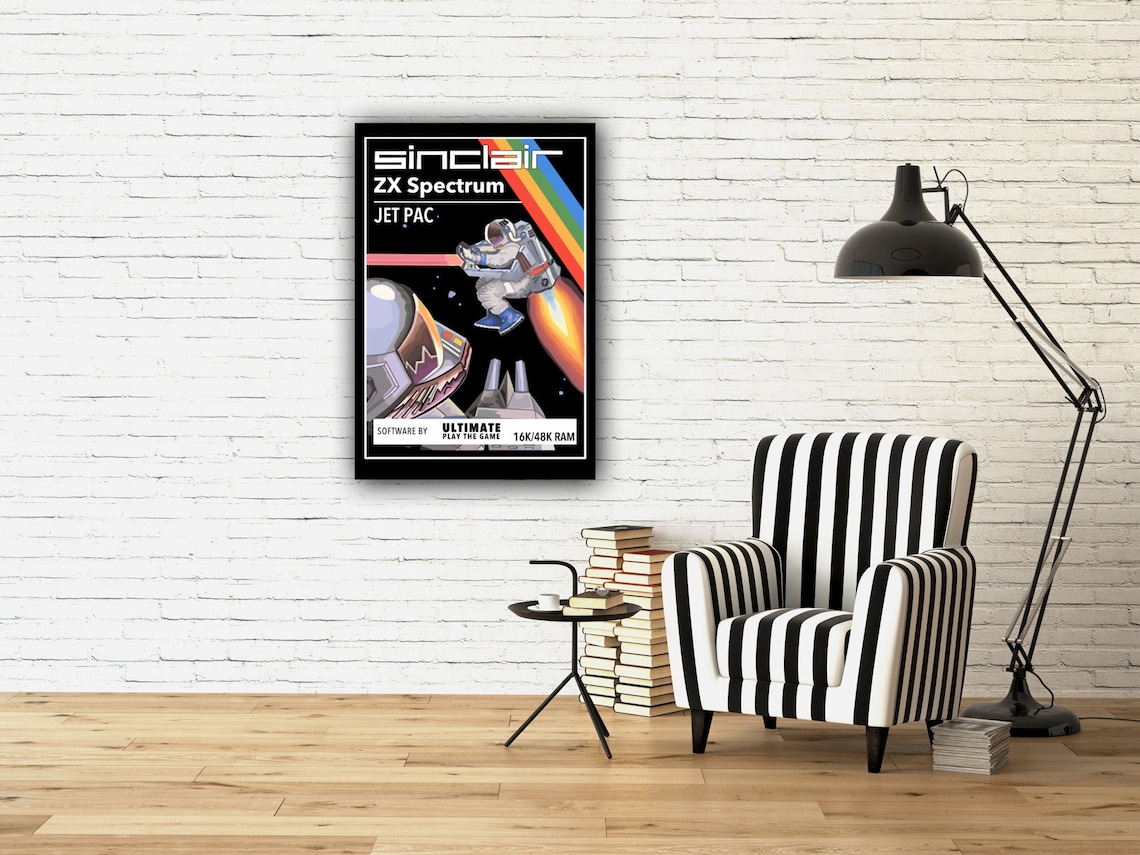 Jetpac Poster Download ZX Spectrum Printable Wall Art, Home Decor, Gift ...