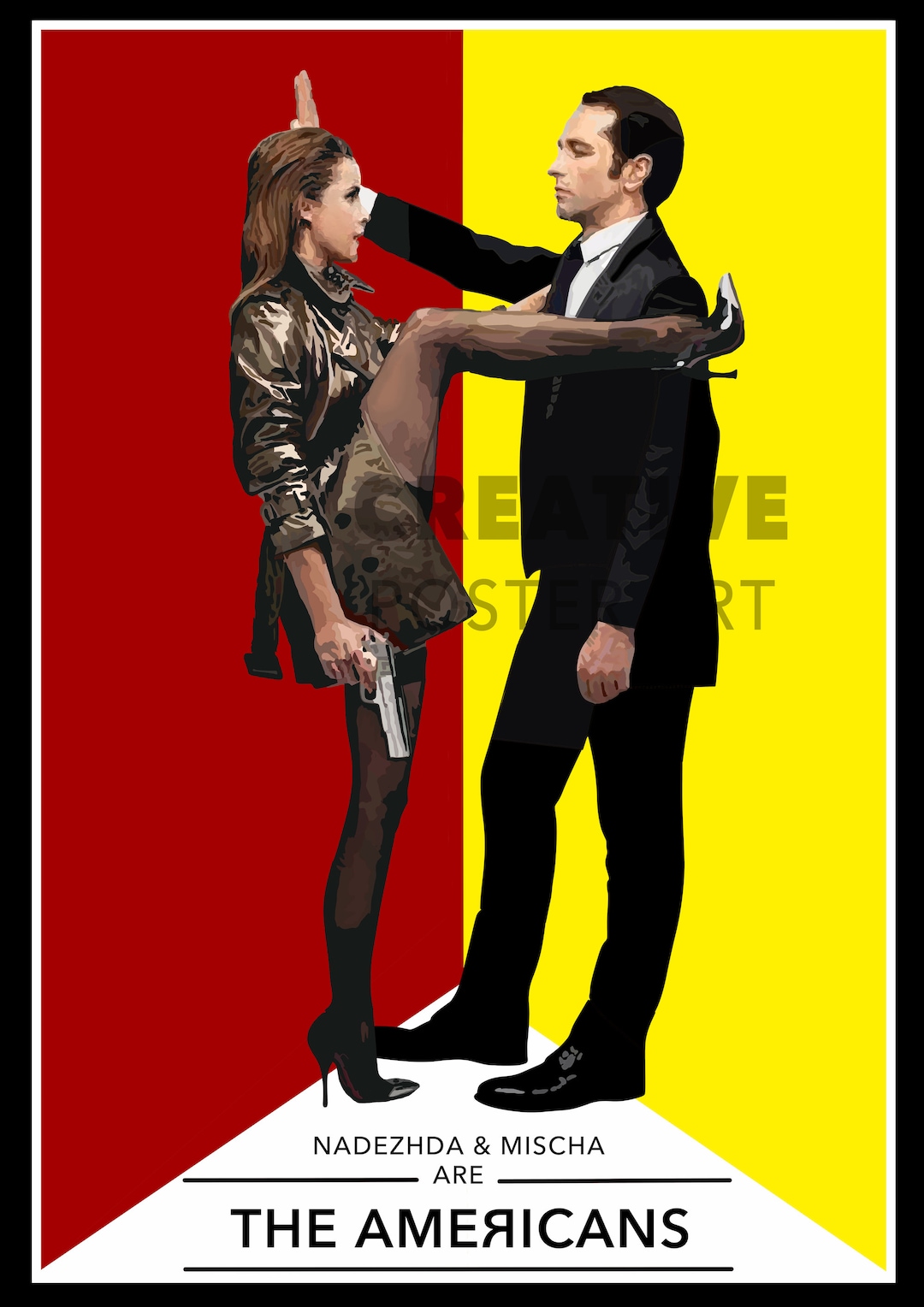The Americans Hand Drawn Poster: TV Show Wall Art (digital Download) - Etsy