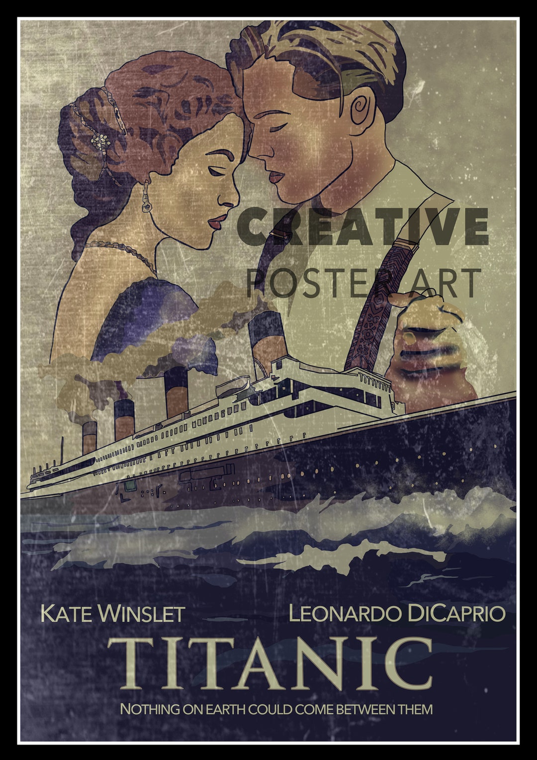 Titanic Movie Poster: Hand Drawn Art Print (digital Download) - Etsy