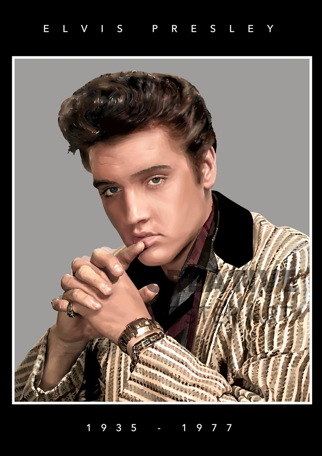 Elvis Presley Poster Elvis Presley Fan Art Home Decor T Idea