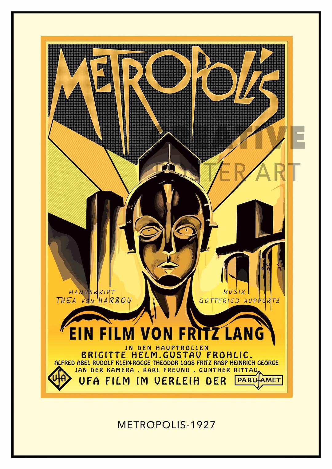 Metropolis Poster, Metropolis Movie Poster, Retro Sci-fi Movie Poster, Classic Sci-fi Movie ...