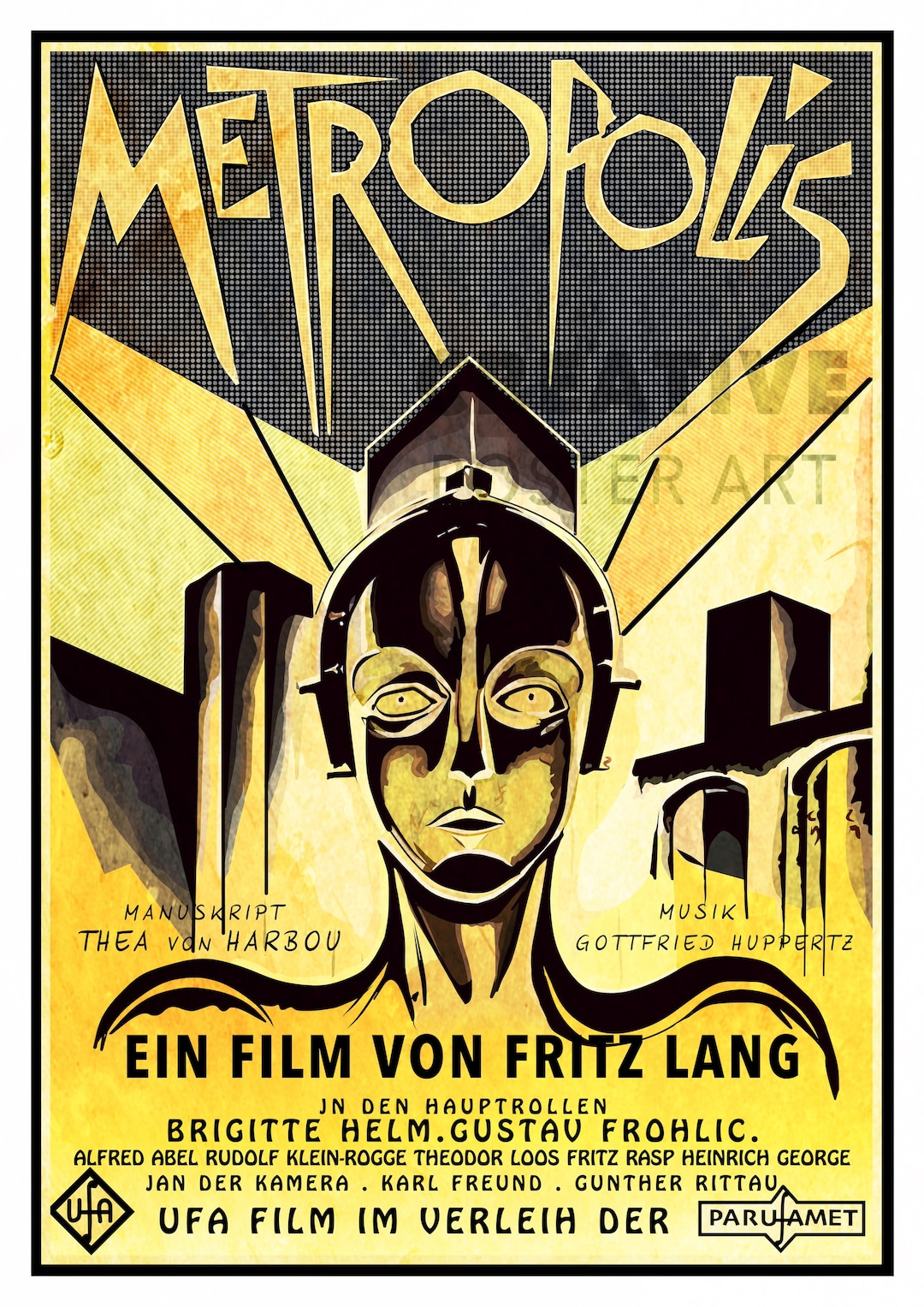 Metropolis Poster, Metropolis Movie Poster, Distressed Retro Sci-fi ...