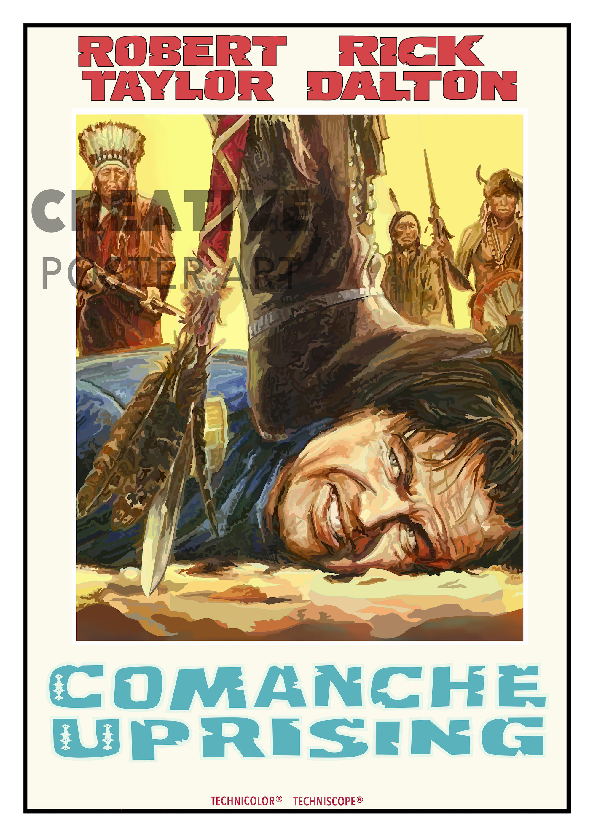 Comanche Uprising Poster Rick Dalton Poster Rick Dalton - Etsy