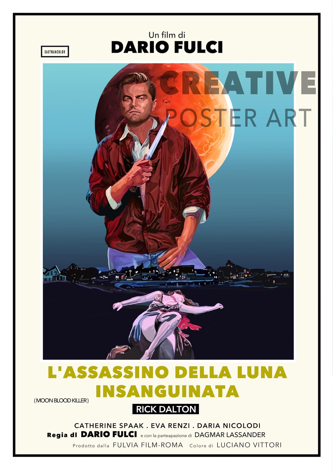 Rick Dalton 'moon Blood Killer' Italian Movie Poster - Etsy