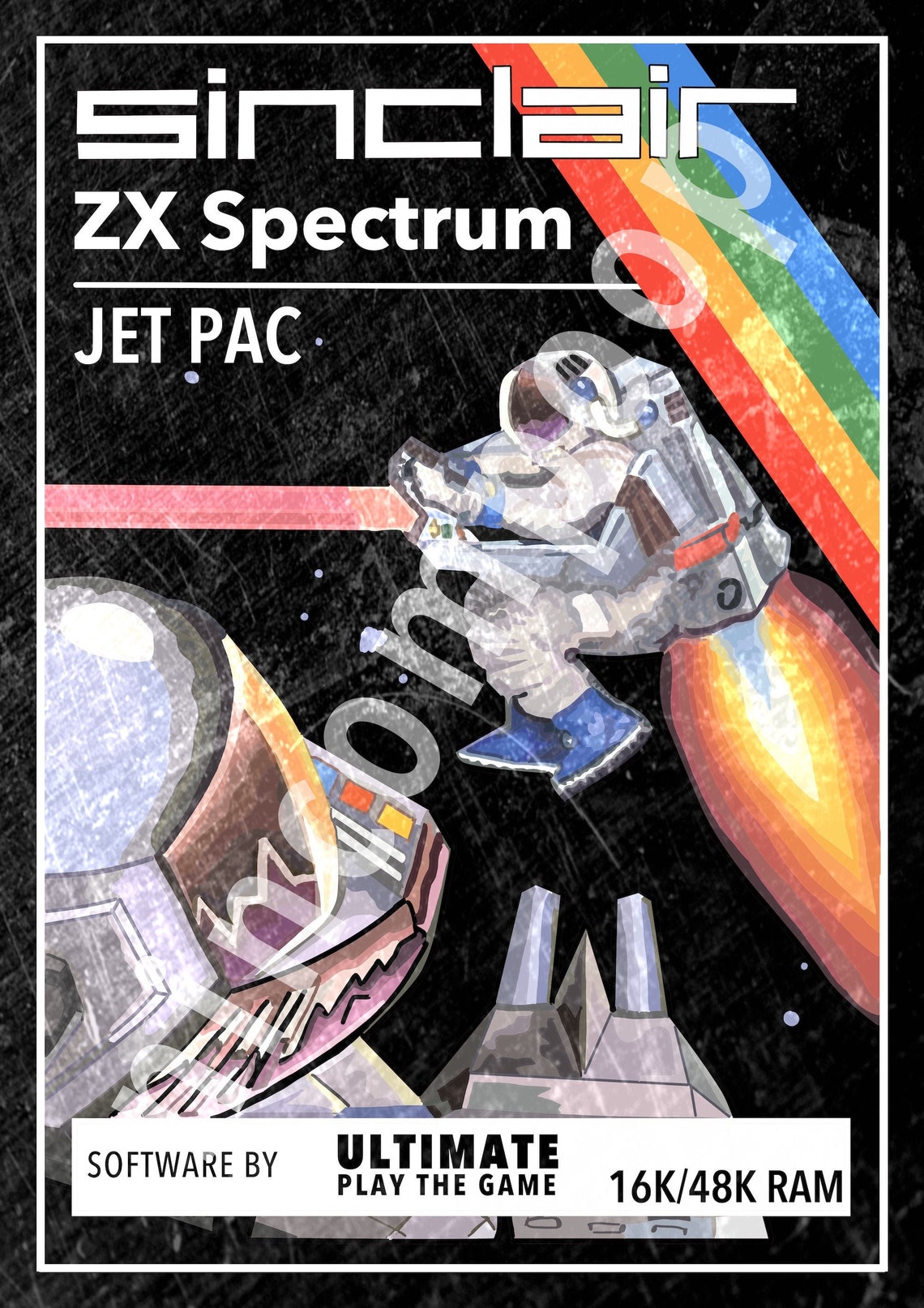 Jetpac 1983 ZX Spectrum Poster | Etsy