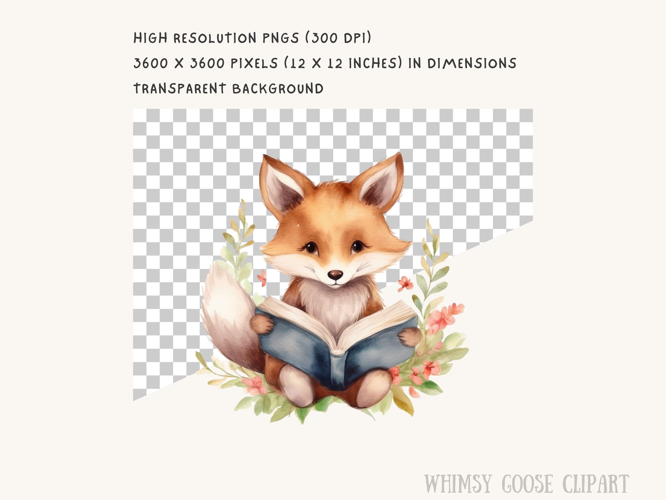 Woodland Animals Storytime Clipart PNG Cute Reading Badger Bear Bunny ...