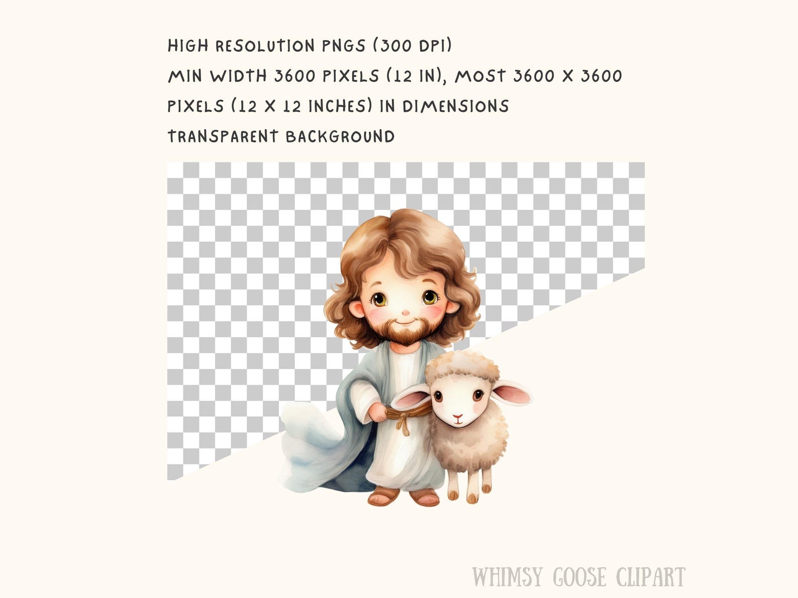 Christianity Cute Easter Clipart Religious PNG Jesus Watercolor He is ...