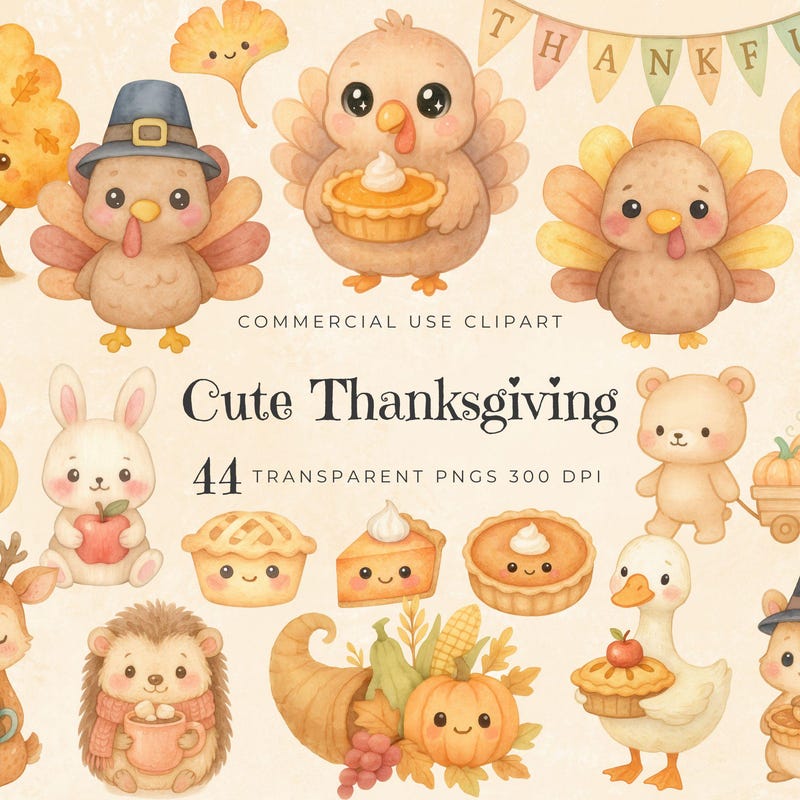 Kawaii Thanksgiving - Etsy