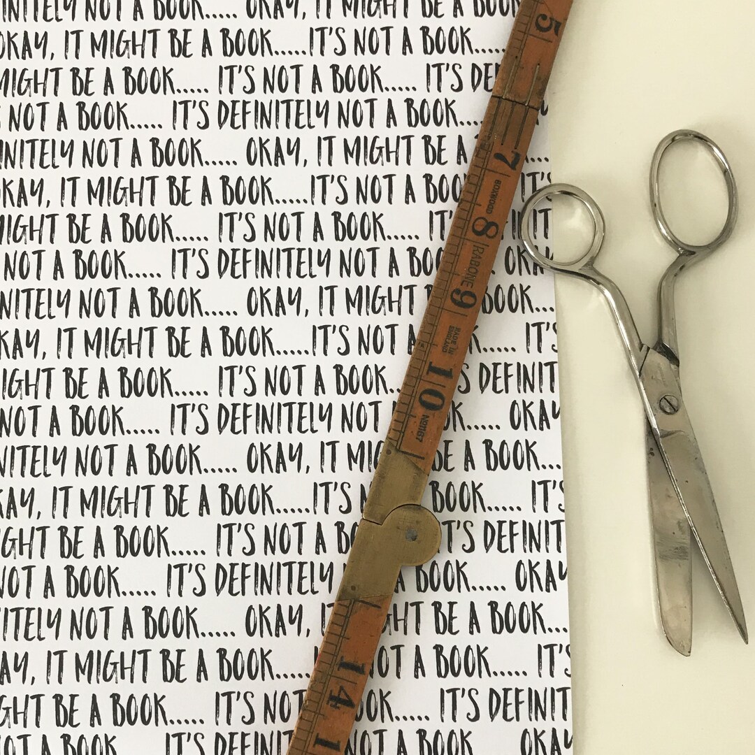 Book Themed Wrapping Paper for a Funny Gift Wrap Idea or Literary ...