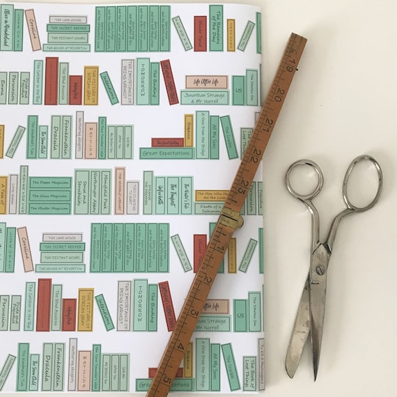 Book Themed Wrapping Paper for Literary Gift or Birthday - Etsy