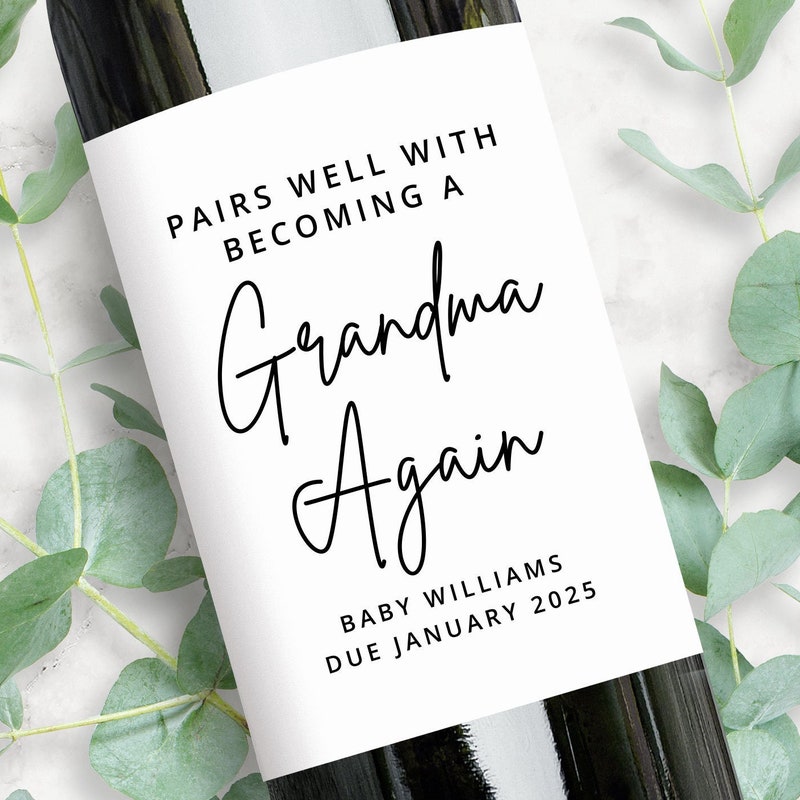 Wine Grandma Label - Etsy