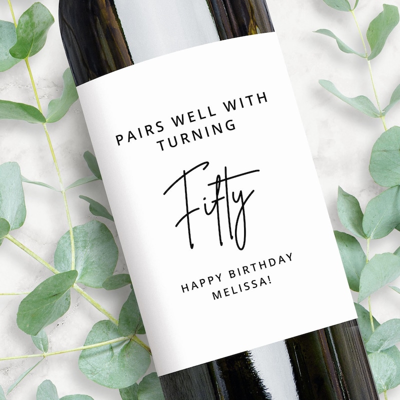 50th Birthday Labels - Etsy