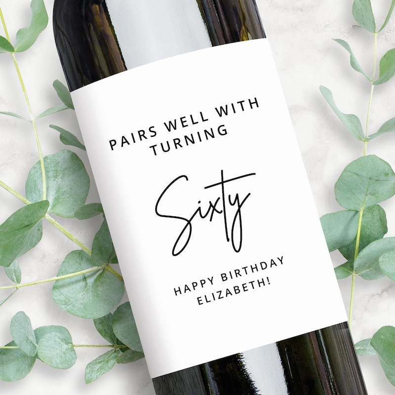 Personalized 60th Sticker - Etsy