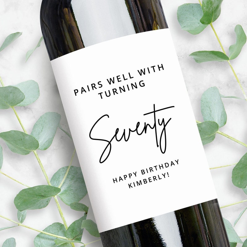 70th Birthday Labels Funny - Etsy