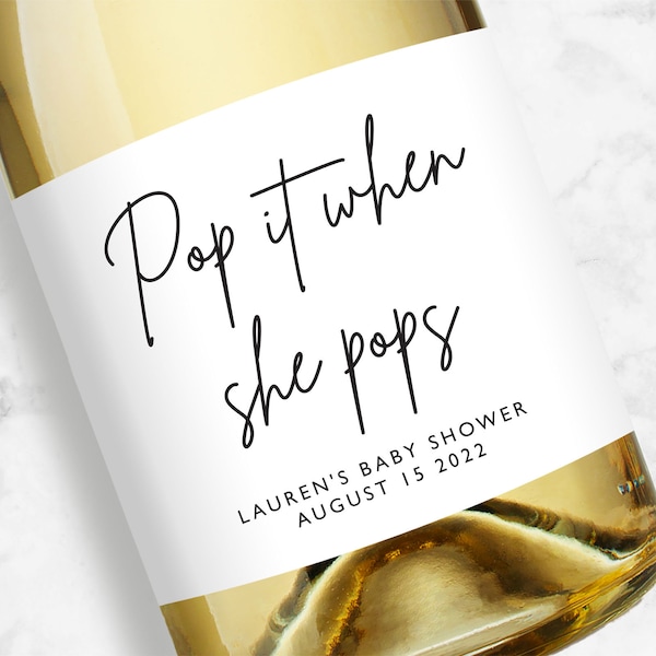 Pop When She Pops Labels - Etsy