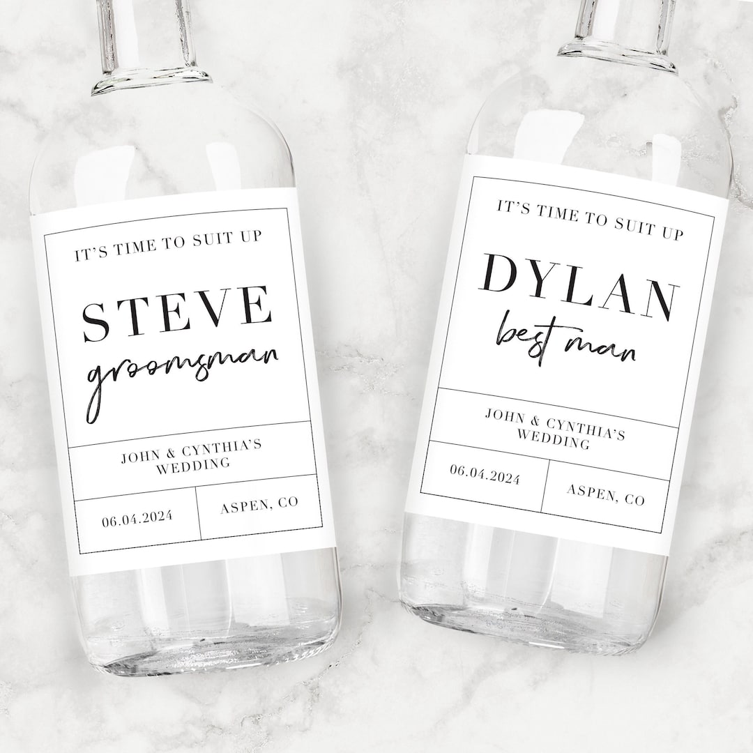 Groomsman Gift | Custom Tequila or Whiskey Bottle Labels - Etsy