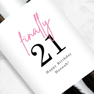 Finally 21 Wine Label, 21st Birthday Gift - Etsy