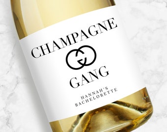 Last Splash Champagne Labels Personalized Tropical Pink - Etsy