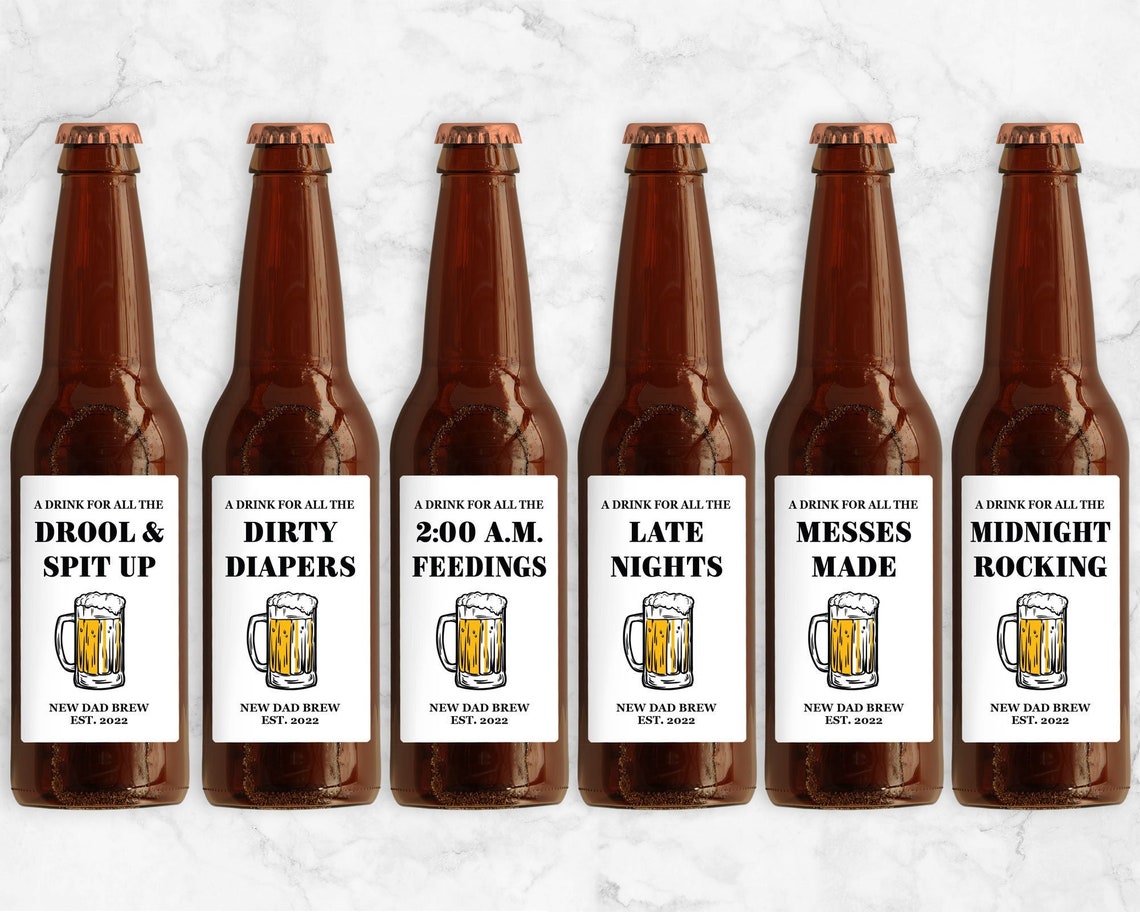 New Dad Milestone Beer Labels Gift for New Parents - Etsy