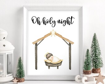 Christian Print Baby Jesus Printable My Favorite Christmas - Etsy