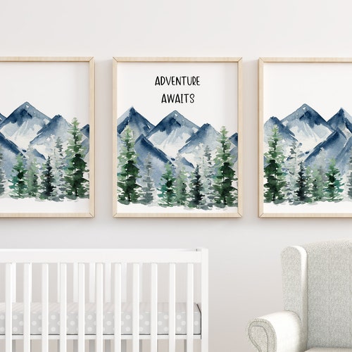 Adventure Awaits Adventure Nursery Decor Woodland Nursery - Etsy