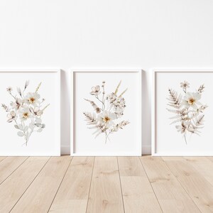 Boho Wildflower Prints, Watercolor Botanical, Floral Printable Art ...