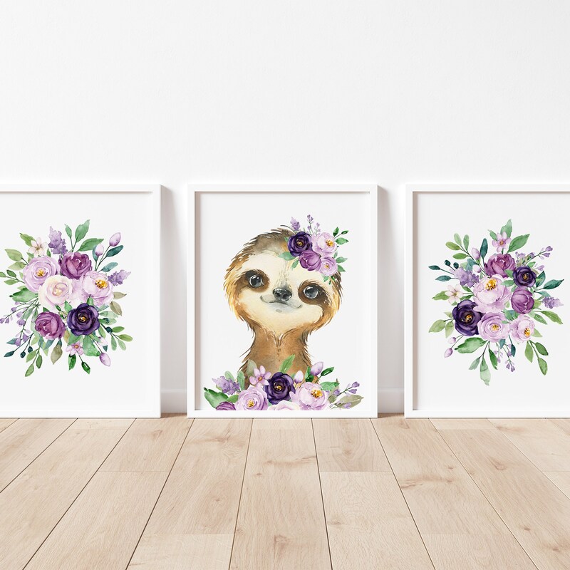 Sloth Nursery Art - Etsy
