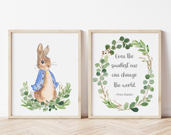 Peter Rabbit Nursery Prints, Even the Smallest One Can Change the World ...