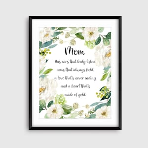 Mom Poem Print, Mothers Day Gift, Mothers Day Quote Printable, Mothers ...