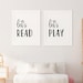 Let's Play Let's Read Prints, Black and White Playroom Prints, Boy ...