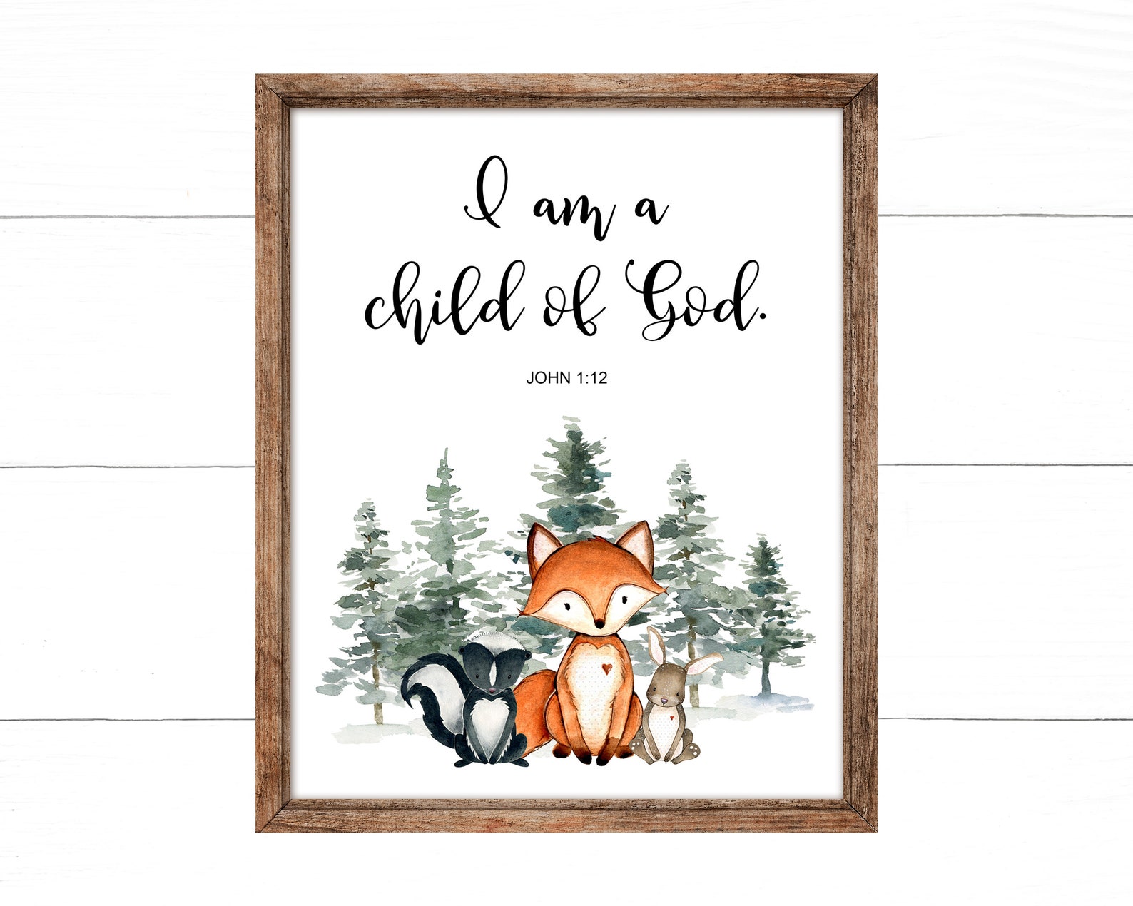 3 Kid's Bible Verses I Am A Child of God Print Nursery | Etsy