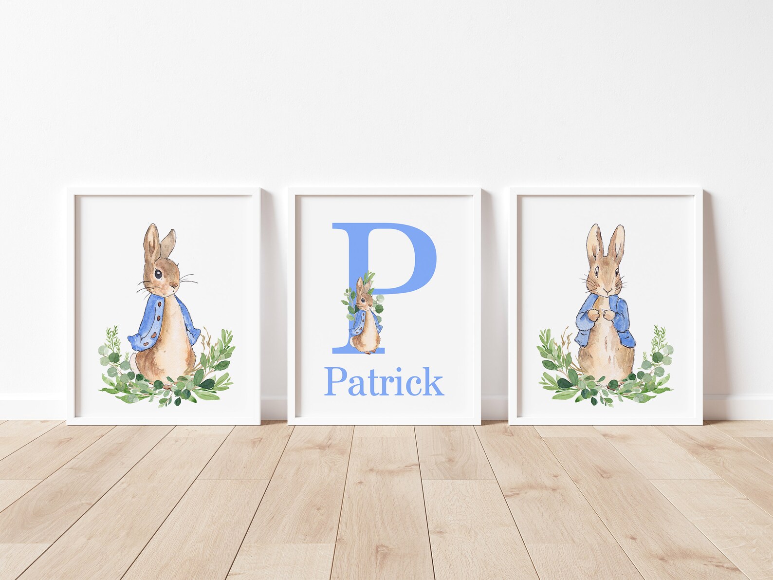 Personalized Baby Name Print, Peter Rabbit Prints, First Initial ...